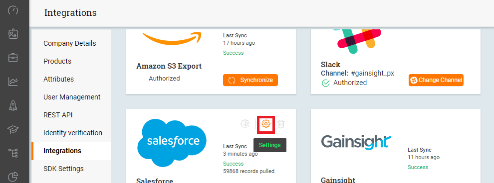 Salesforce Integration in Gainsight PX (Bi-Directional) - Gainsight Inc.